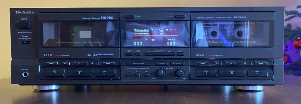 Magnetofon kasetowy Technics RS-TR555 czarny - 14977402557 - oficjalne archiwum Allegro