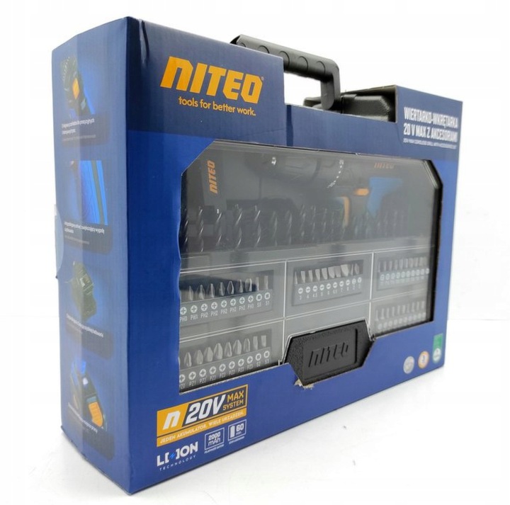 Wkrętarka wkretarka 20V z akcesoriami Niteo Tools - 12259406384 ...