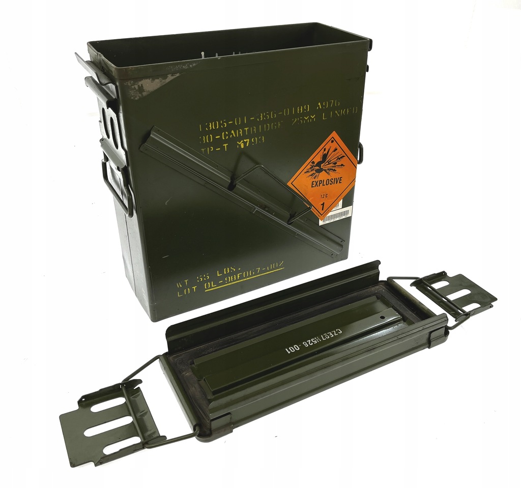 skrzynka METALOWA wojskowa ammoBOX hermetyczna oryg US ARMY UN0328 ...