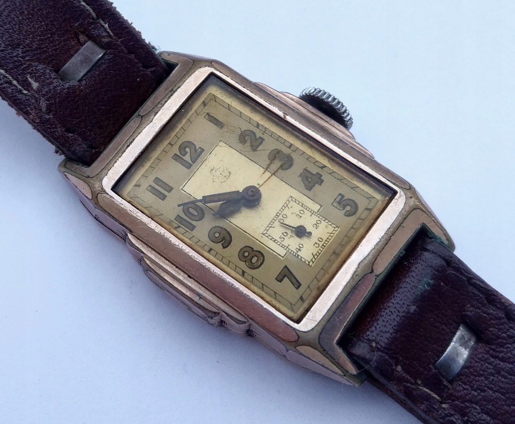 Bardzo stary zegarek mechaniczny Thiel Tank UNIKAT - 11604029149 ...