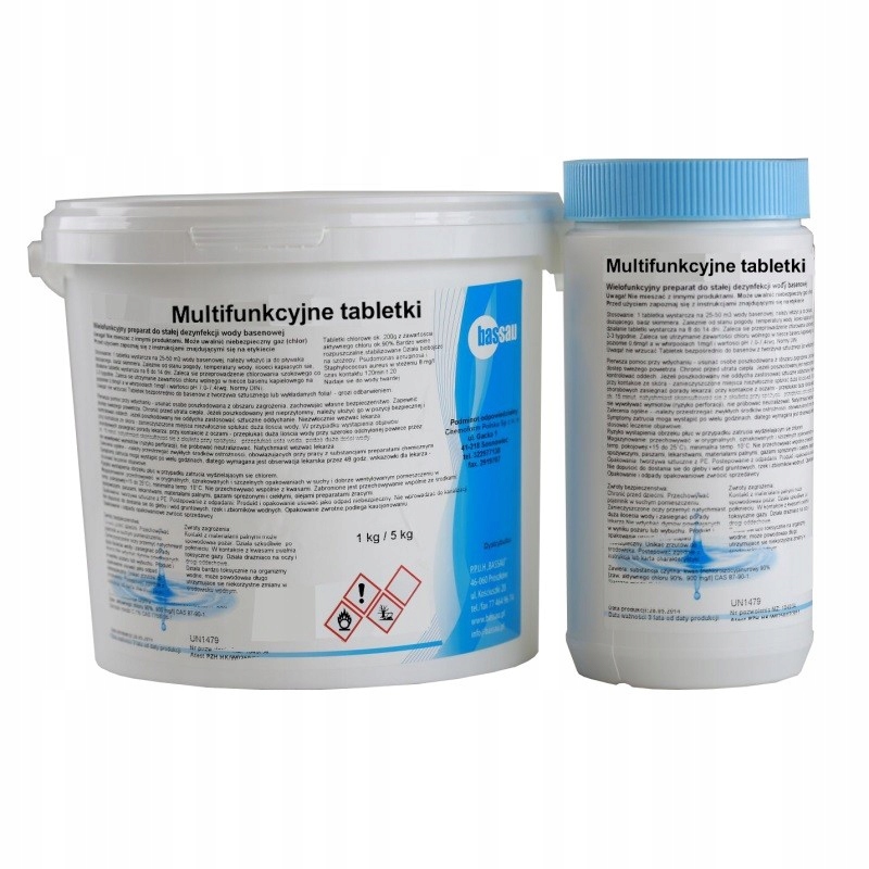 TABLETKI MULTIFUNKCYJNE DO BASENU 200g 1kg CHLOR - 9363942247 ...