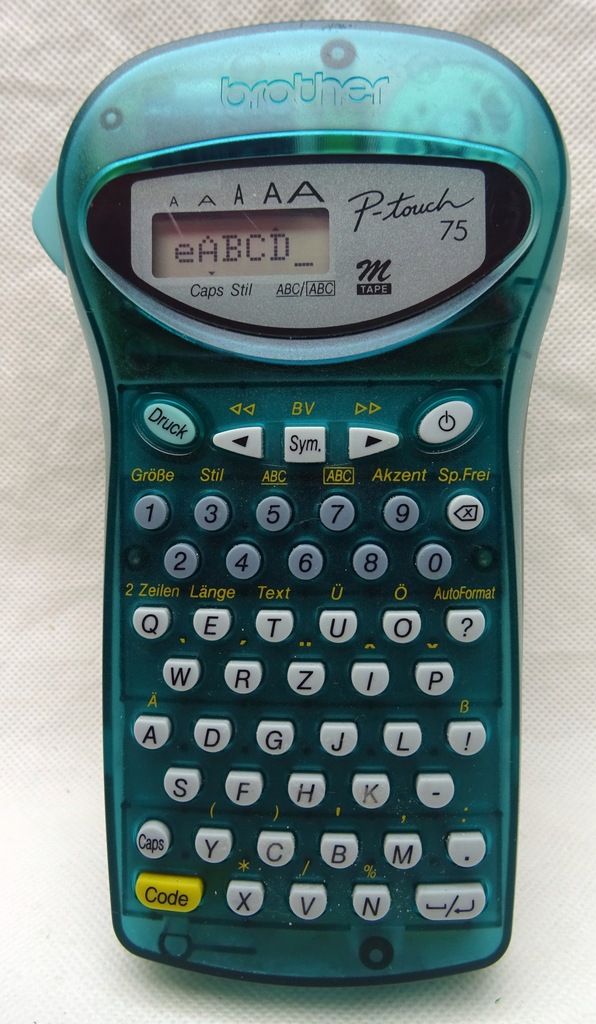 DRUKARKA ETYKIET Brother P-Touch PT-75 SPRAWNA - 13835739850 ...