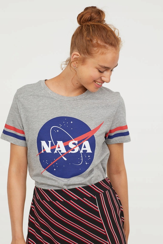 H&M ŚLICZNA BLUZKA T-SHIRT TOP NASA L NOWOŚĆ - 7936544977 - oficjalne archiwum Allegro