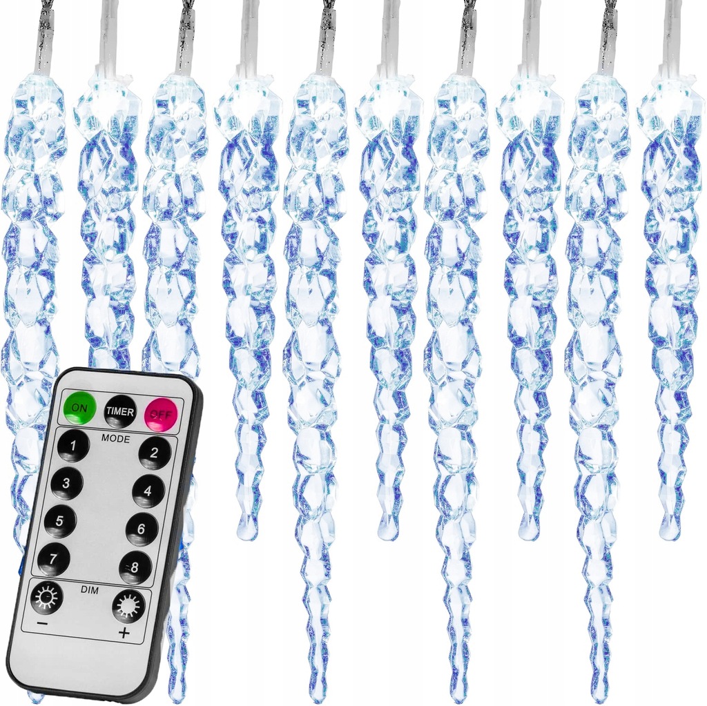 40LED Meteory Sople LODU LED Padający Śnieg ŚWIĄTA LAMPKI CHOINKOWE ...