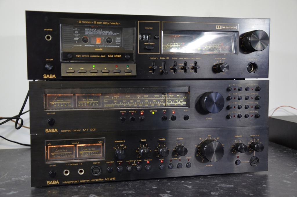 Wzmacniacz SABA MI-215 TUNER MT-201 DECK CD-262 ! - 12986183983 ...
