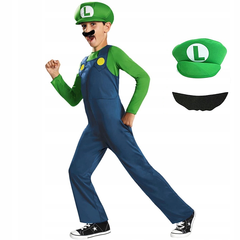 STRÓJ SUPER MARIO LUIGI BRAT KOSTIUM XL - 11973296020 - oficjalne ...