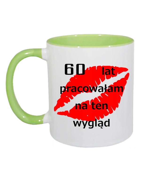KUBEK 60 lat prezent nadruk kubki urodziny 330 ml - 9099450829 - oficjalne archiwum Allegro