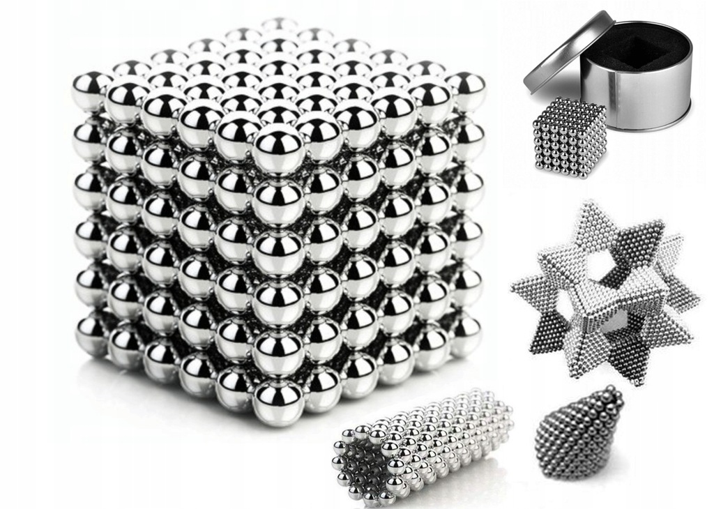 KULKI KLOCKI MAGNETYCZNE NEOCUBE 216szt. 5mm + BOX - 8877867854 ...
