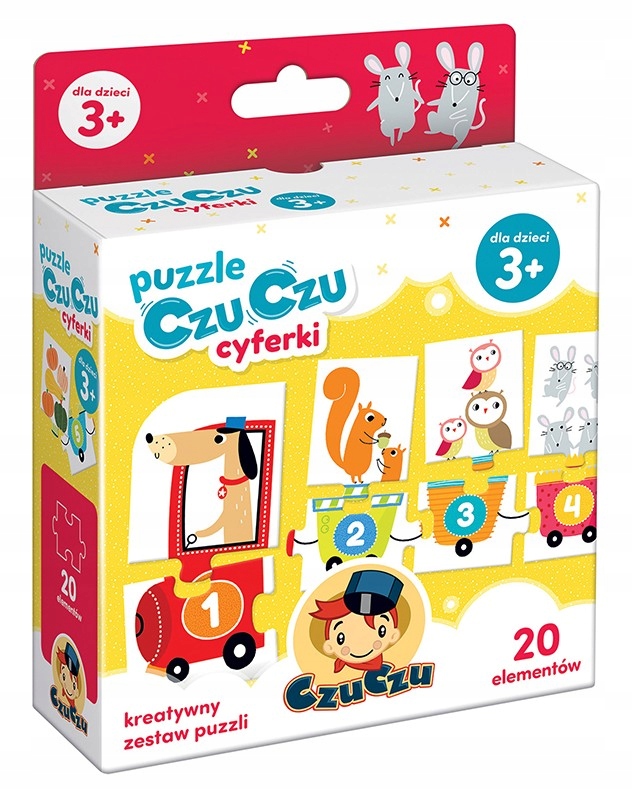 CZUCZU PUZZLE 20 elementów CYFERKI pociąg 68 cm - 11402528058 ...