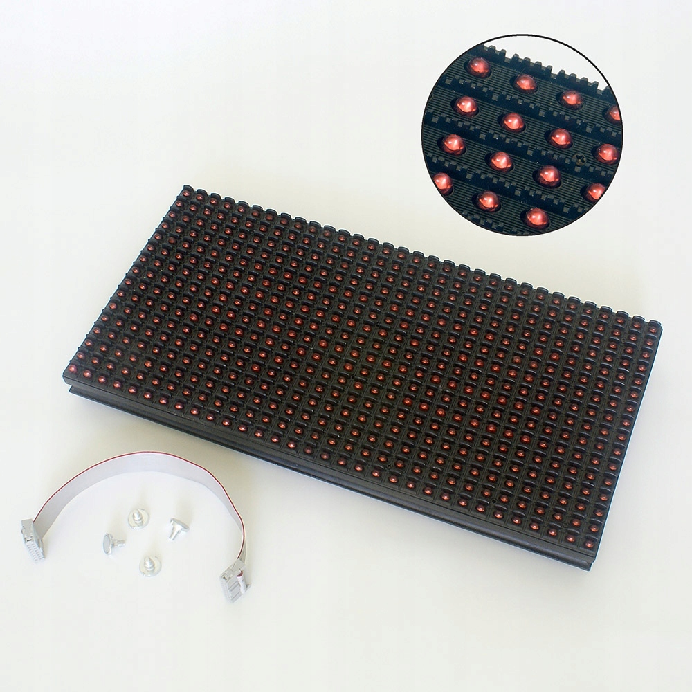 LED DOT MATRIX PANEL 32x16 P10 HUB12 RED THT - 8802324986 - oficjalne ...