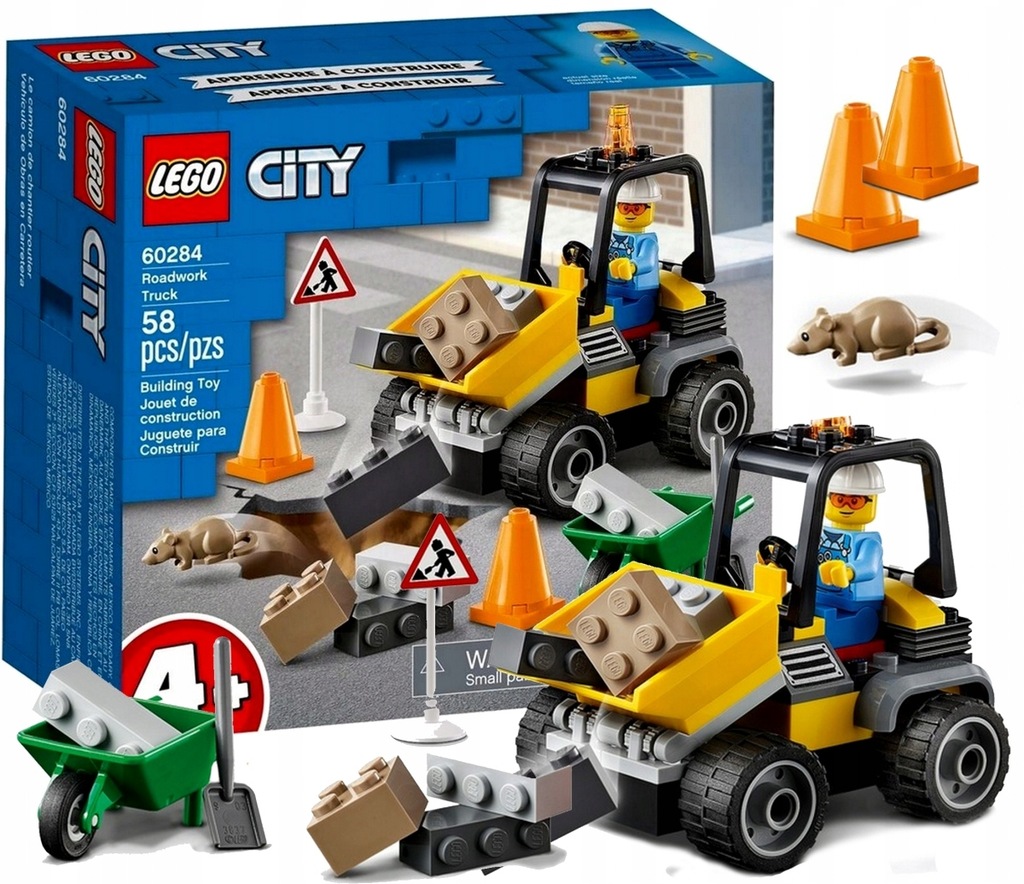 Klocki LEGO CITY Pojazd Drogowy 58el Koparka 60284 - 12029453198 ...