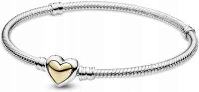 Bransoletka Pandora Gold Z sercem 599380C00 19 CM - 13644801787 ...