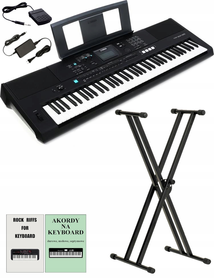 YAMAHA PSR-EW425 Keyboard + Statyw + Pedał - 13064118586 - oficjalne archiwum Allegro