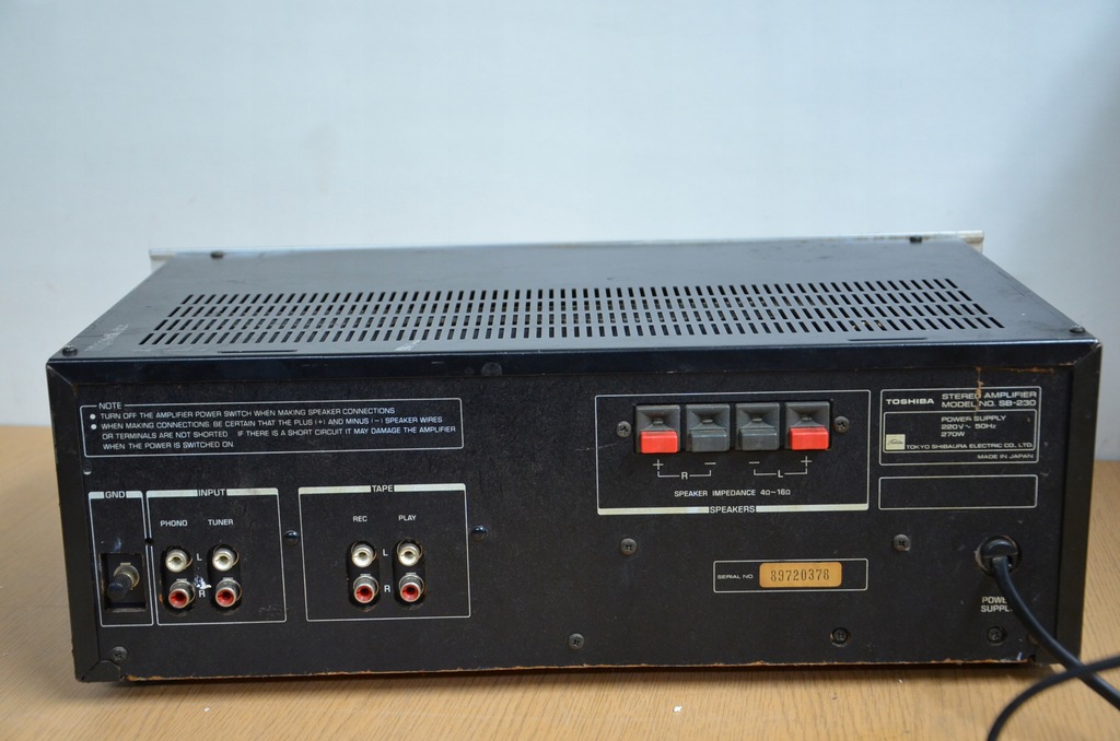 TOSHIBA SB-230 WZMACNIACZ STEREO - VINTAGE RARYTAS - 10040455968 - oficjalne archiwum Allegro