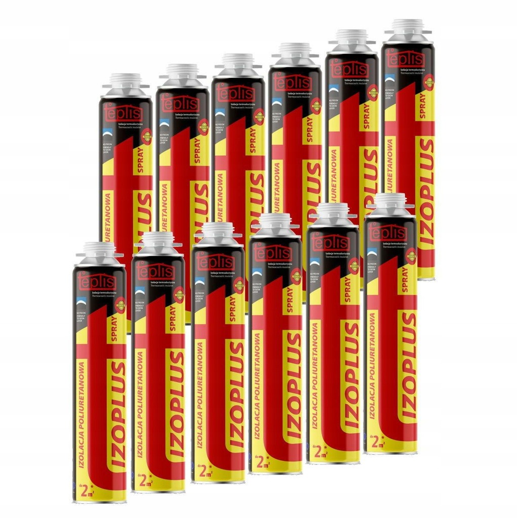 12x IZOPLUS piana pianka poliuretanowa do ociepleń - 8287701142 - oficjalne archiwum Allegro