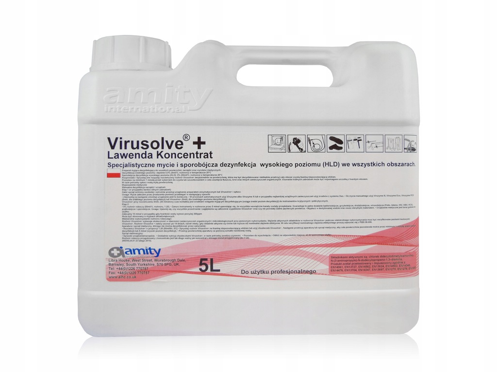 Płyn do dezynfekcji VIRUSOLVE+ koncentrat 5L=100L - 6956555537 ...