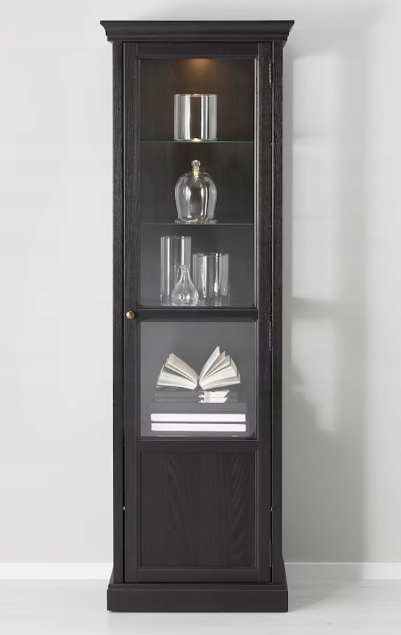 Ikea Malsjo witryna biblioteczka bejcowana czarny - 12650401757 ...