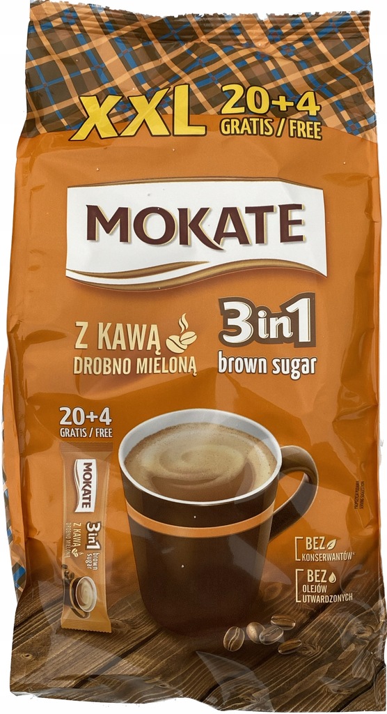 Mokate XXL 3w1 napój kawowy 24x17g (408 g) OKAZJA - 13400690793 - oficjalne archiwum Allegro
