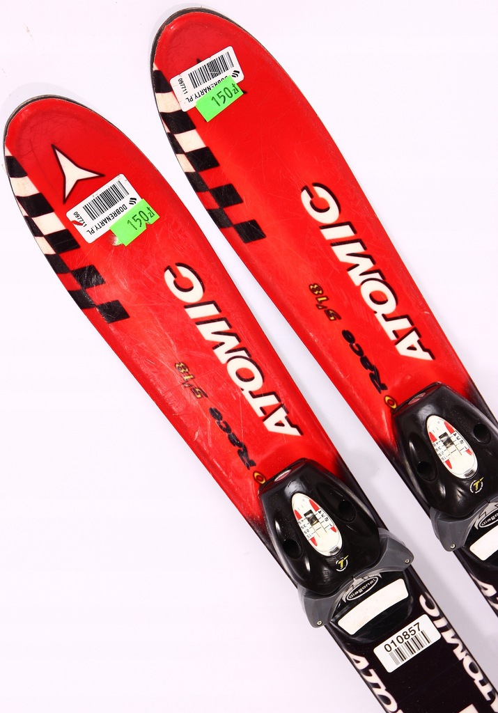 Narty ATOMIC RACE 5 JR 80 cm + wiązania - 12732701095 - oficjalne archiwum Allegro