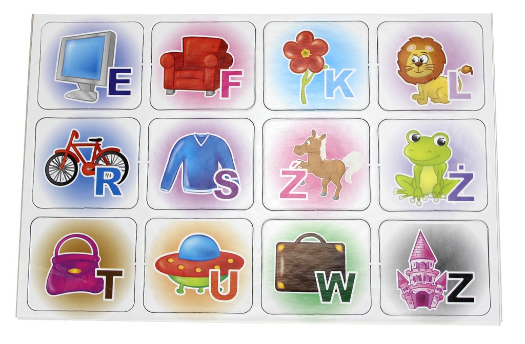 NAUKA LITEREK PIERWSZE LITERKI 44 KARTY MEMORY - 7135850748 - oficjalne ...