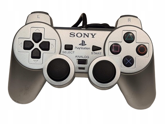 ORYGINALNY PAD PS2 DUALSHOCK 2 PLAYSTATION SREBRNY SONY SPRAWNY ...