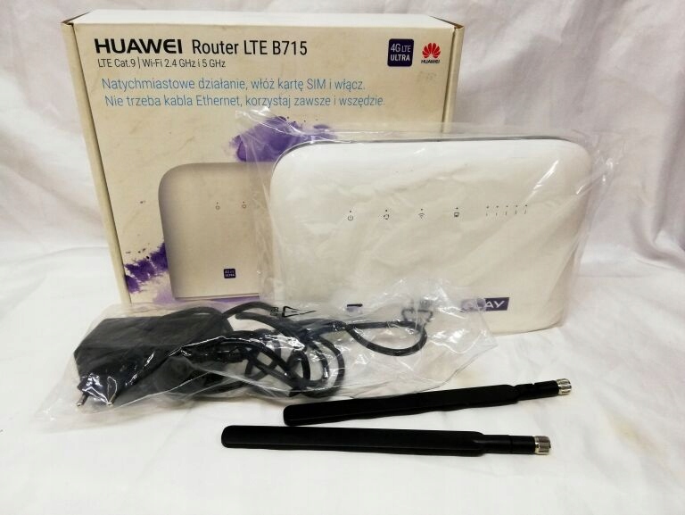 ROUTER LTE HUAWEI B715 KOMPLET+ANTENY WZMACNIAJĄC - 12024774187 ...