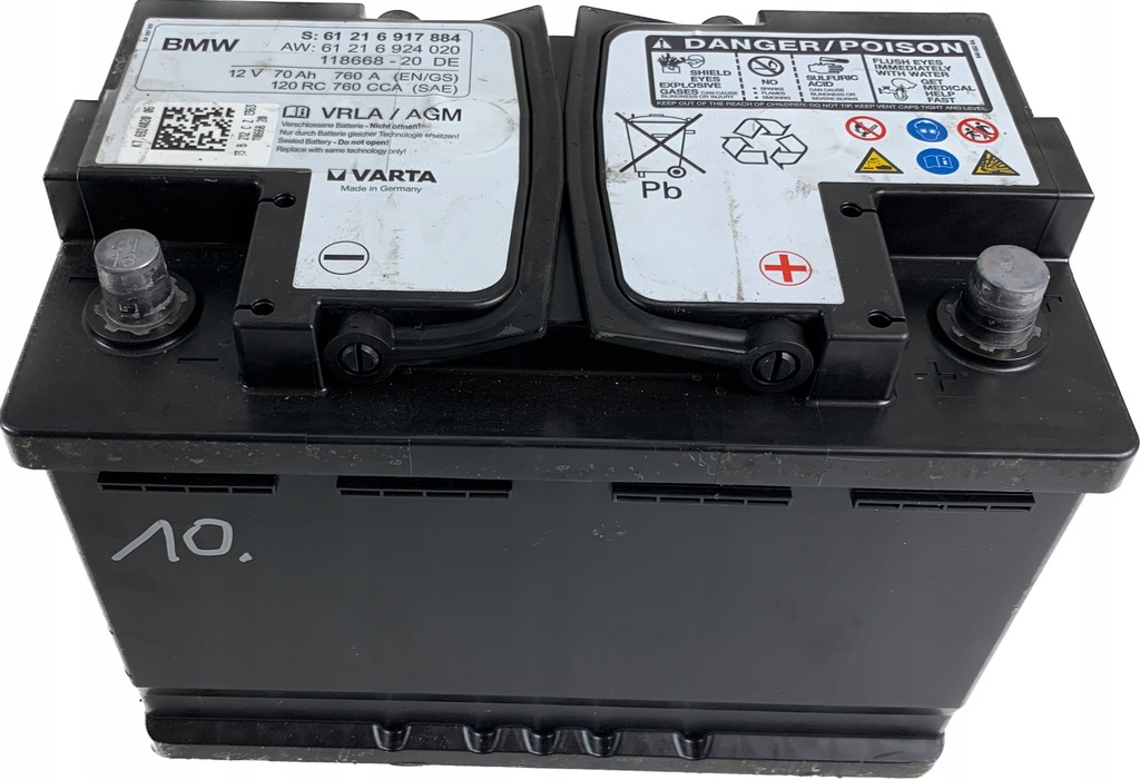 BMW VARTA AKUMULATOR AGM BMW 70AH 760A 13 6917884 - 14261635785 ...