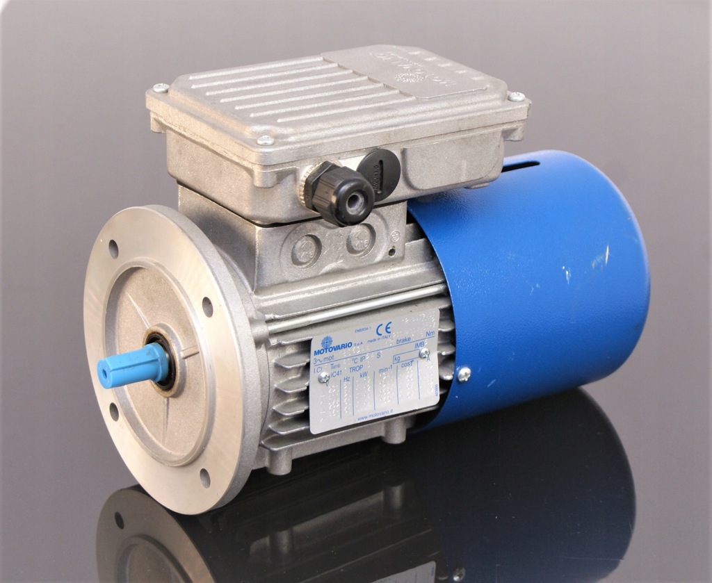 MOTOVARIO 0,12kW SILNIK ELEKTRYCZNY Z HAMULCEM! - 12924824760 - oficjalne archiwum Allegro