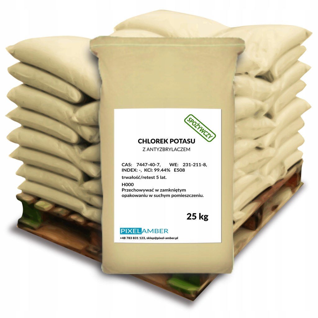 CHLOREK POTASU z Antyzbrylaczem SPOŻYWCZY 25kg - 9772384785 - oficjalne ...
