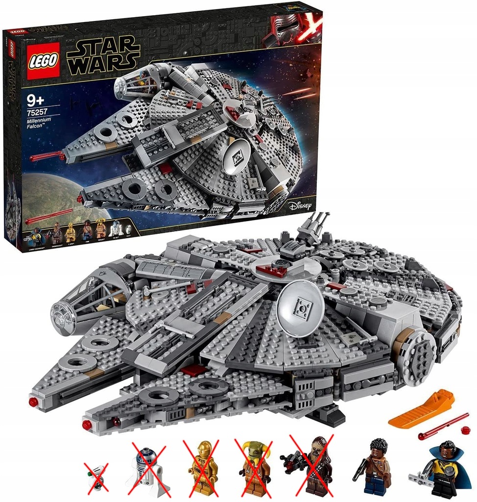 Lego Star Wars 75257 Sokół Millennium Falcon - 12423407610 - oficjalne archiwum Allegro
