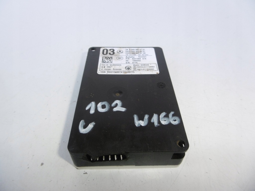 RADAR SENSOR MODUŁ DISTRONIC MERCEDES ML W166 W222 - 13501517753 ...