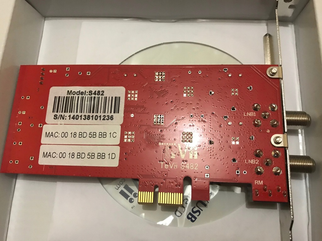 TeVii 482 PCIe Dual tuner DVB-S / DVB-S2 FullHD/4K - 7822515895 ... TeVii 482 PCIe Dual tuner DVB-S / DVB-S2 FullHD/4K - 7822515895 ...