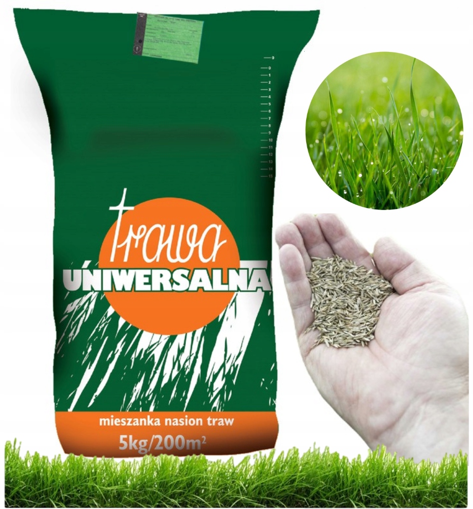 TRAWA UNIWERSALNA SAMOZAGĘSZCZAJĄCA NASIONA 5KG - 13162085054 - oficjalne archiwum Allegro