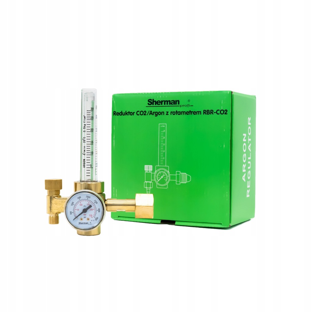 Reduktor Argon/CO2 z rotametrem SHERMAN - 10518414248 - oficjalne archiwum Allegro