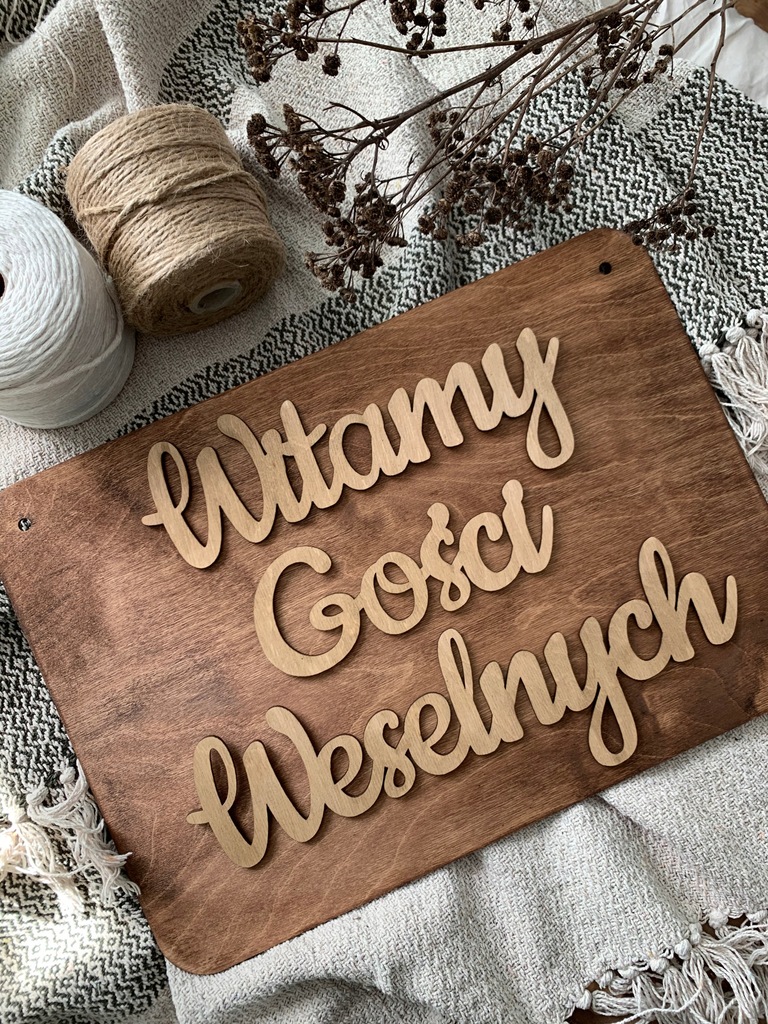 Tablica powitalna A3 Witamy Gości Weselnych I - 11084339493 - oficjalne ...