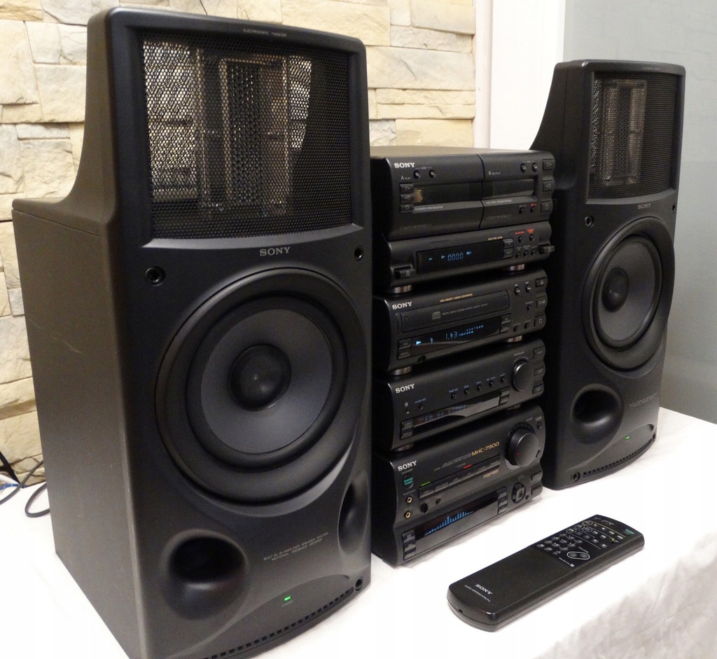 UNIKAT WIEŻA SONY MHC-7900+AKTYWNE KOLUMNY+PILOT - 13226810171 ...