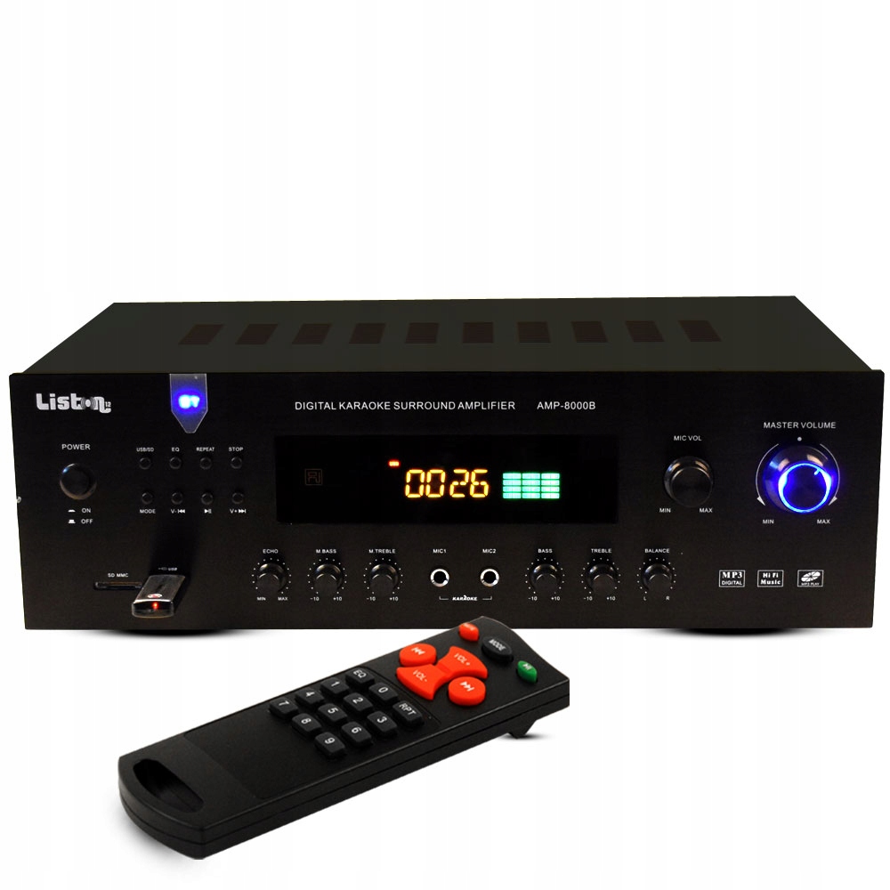 Wzmacniacz Liston AMP5000BT Bluetooth USB FM - 11695374078 - oficjalne ...