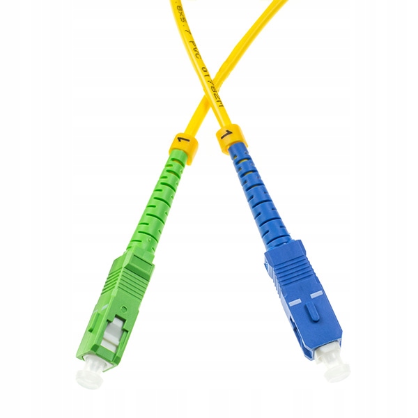 Patchcord SM SC/APC-SC/UPC simplex 3m 9/125 G652D - 7643354059 - oficjalne archiwum Allegro