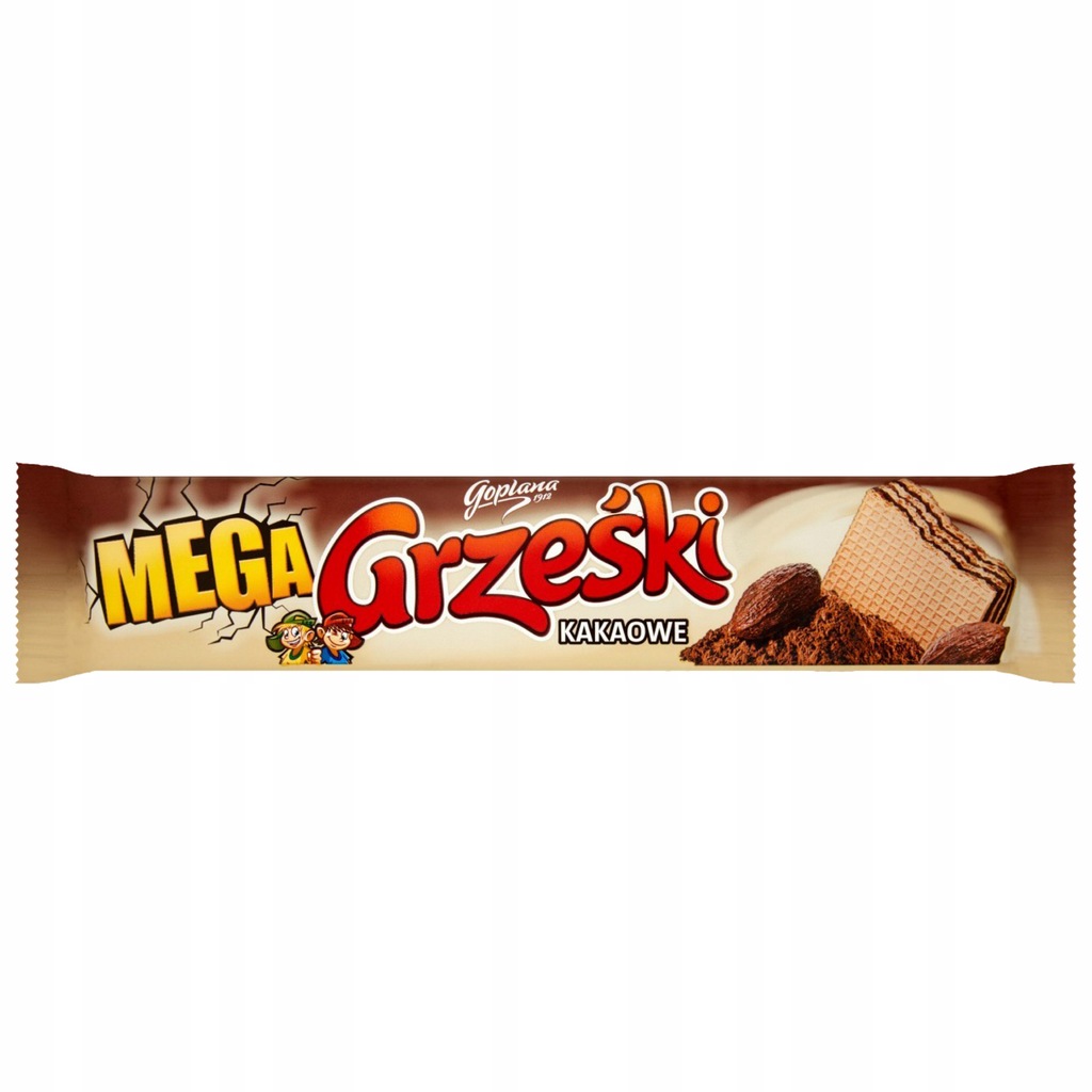 GRZEŚKI MEGA wafelek kakaowy bez polewy 34g - 12076878721 - oficjalne archiwum Allegro