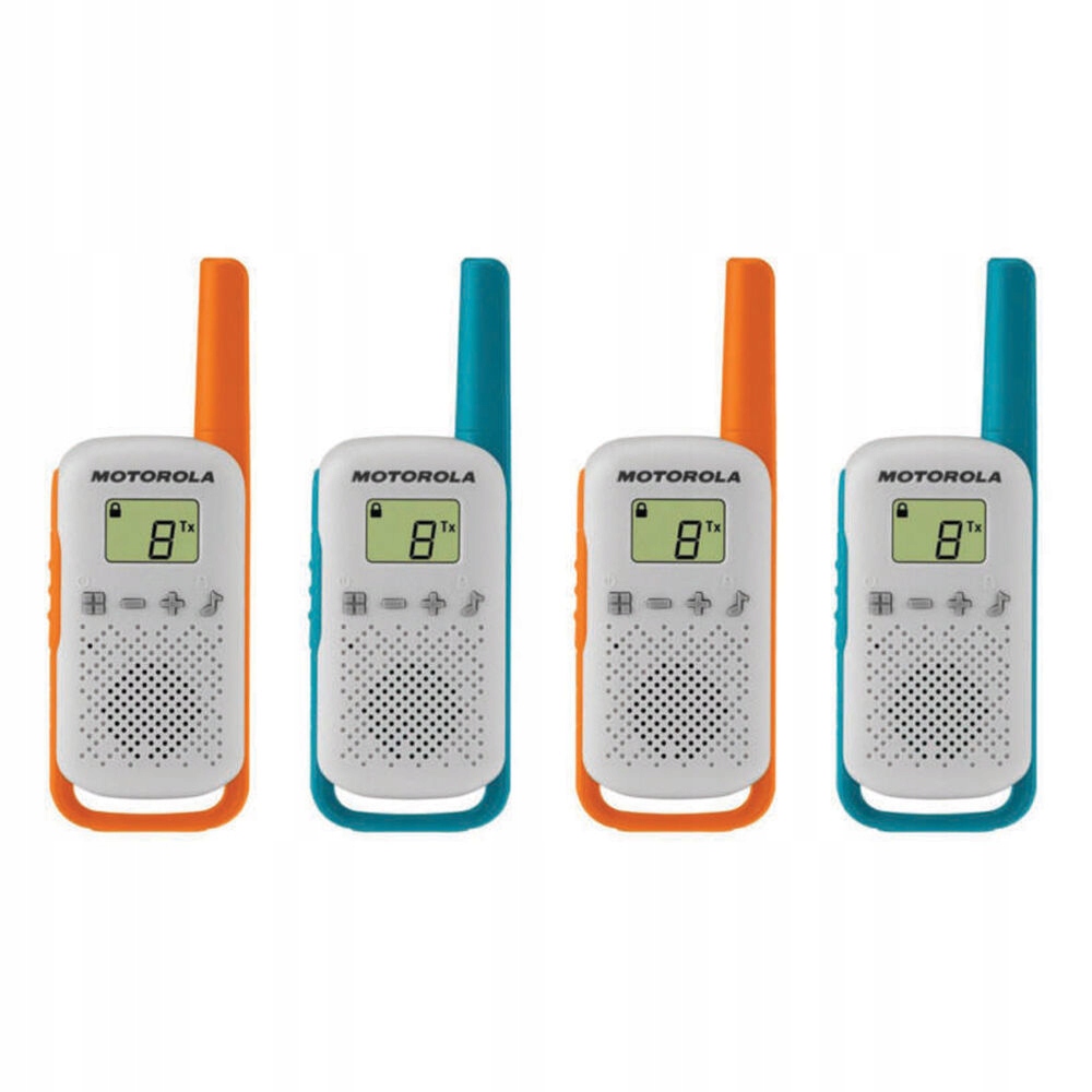 MOTOROLA T42 KRÓTKOFALÓWKI WALKIE TALKIE 4 Sztuki - 11471517505 ... MOTOROLA T42 KRÓTKOFALÓWKI WALKIE TALKIE 4 Sztuki - 11471517505 ...
