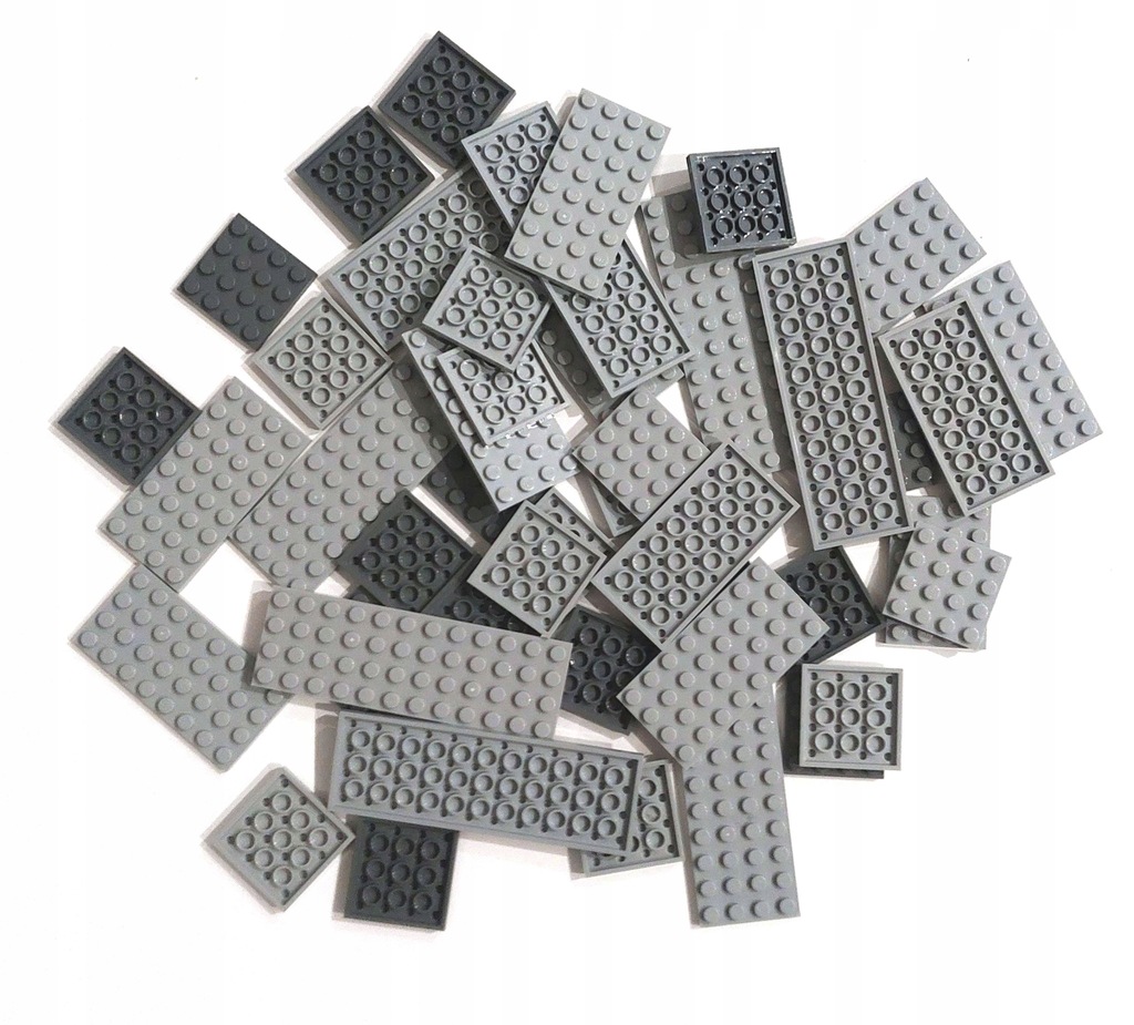 Płytki Lego szare i ciemno szare 4x4 4x8 4x12 - 12917719171 - oficjalne ...