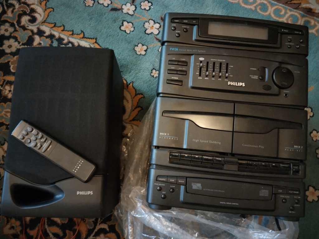 WIEŻA PHILIPS FW26 + głośnik - działa radio - 14905285386 - oficjalne ...