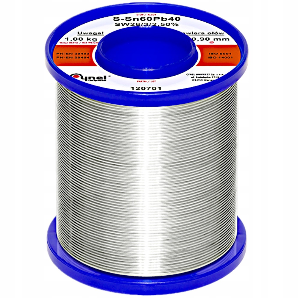 CYNA DO LUTOWANIA Z TOPNIKIEM 1000G 1KG 0,90MM - 12988433851 ...