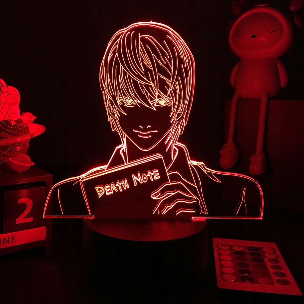 Lampa LED 3D Anime Death Note lampka nocna Yagami - 12652864843 ...