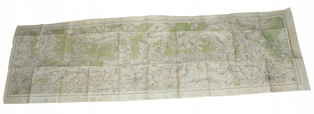 Mapa Wojskowa w skali 1:50000 wymiary 226 x 68 cm - 13073908392 ...