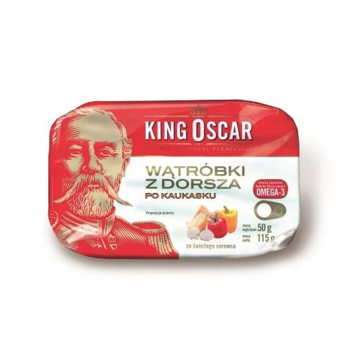 WĄTRÓBKI Z DORSZA 115G PO KAUKASKU KING OSCAR - 13183304161 - oficjalne ...