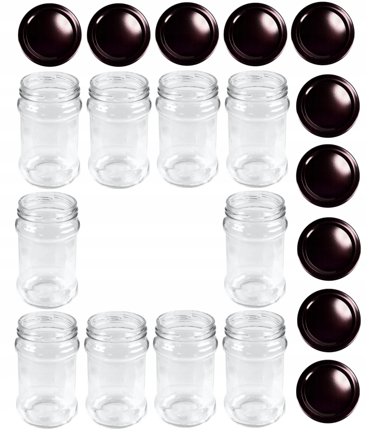 Słoik szklany na przyprawy pojemnik na przyprawy słoiki 315ml 10 SZT+GRATIS - 14400085652 ...