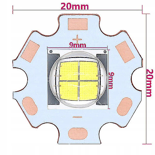 zamienna dioda led latarek Cree XHP90 DC 3-5V 36W - 10663483886 ...
