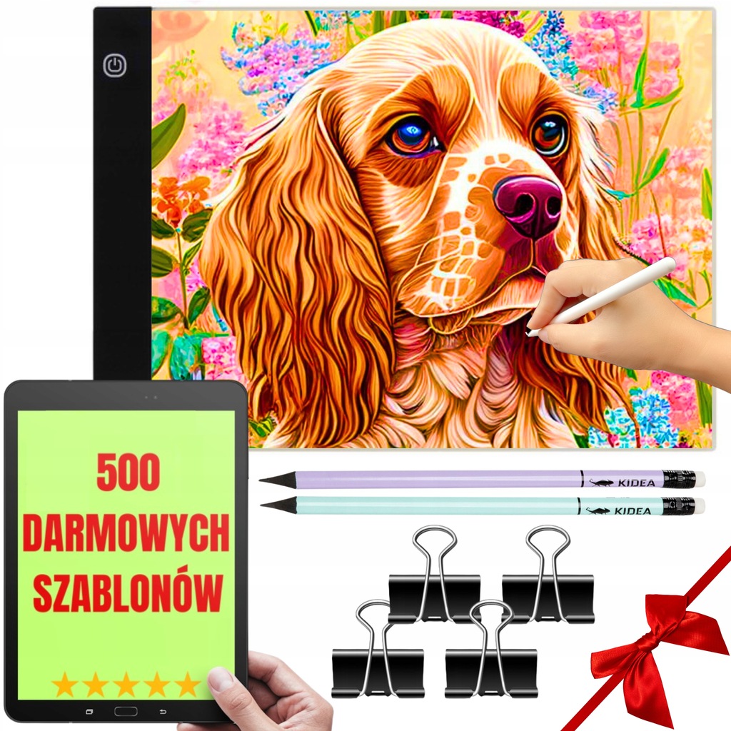 TABLET GRAFICZNY DESKA KREŚLARSKA DO RYSOWANIA LED GRATISY PREZENT ...