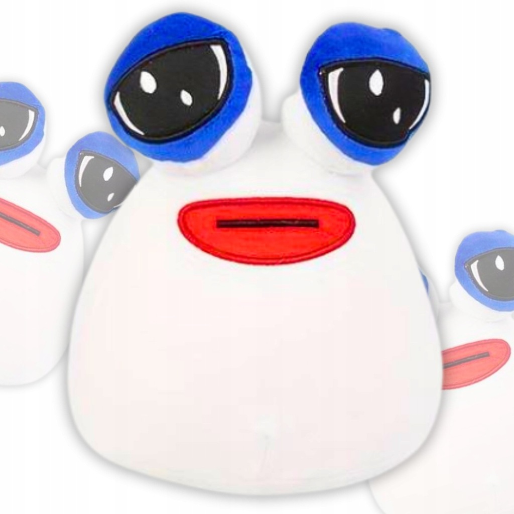 POU MASKOTKA PLUSZOWA PLUSZAK ZWIERZAK KOSMITA ZABAWKA DLA DZIECI BIAŁY ...